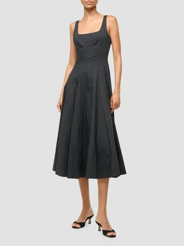 Staud Wells Midi Dress - Black