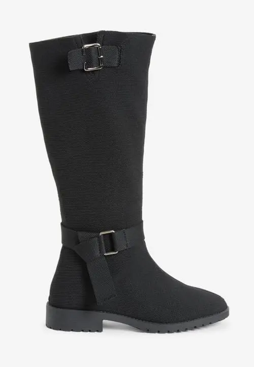 COMFORTVIEW The Geraldine Stretch Wide Calf Boot - Black