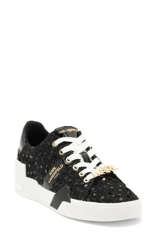 Karl Lagerfeld Paris Mablyn Lace-up Sneaker - Black