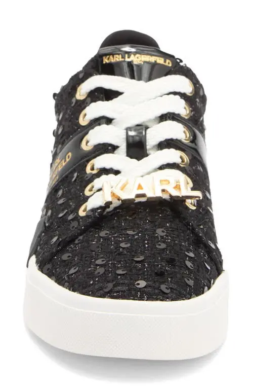 Karl Lagerfeld Paris Mablyn Lace-up Sneaker - Black