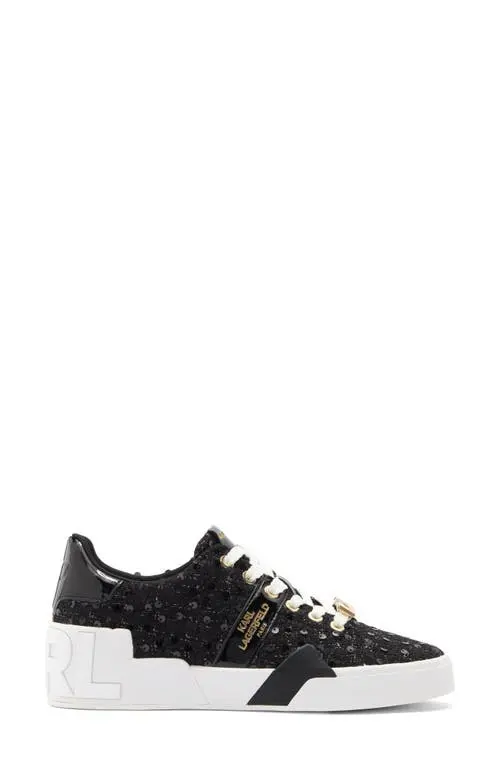 Karl Lagerfeld Paris Mablyn Lace-up Sneaker - Black