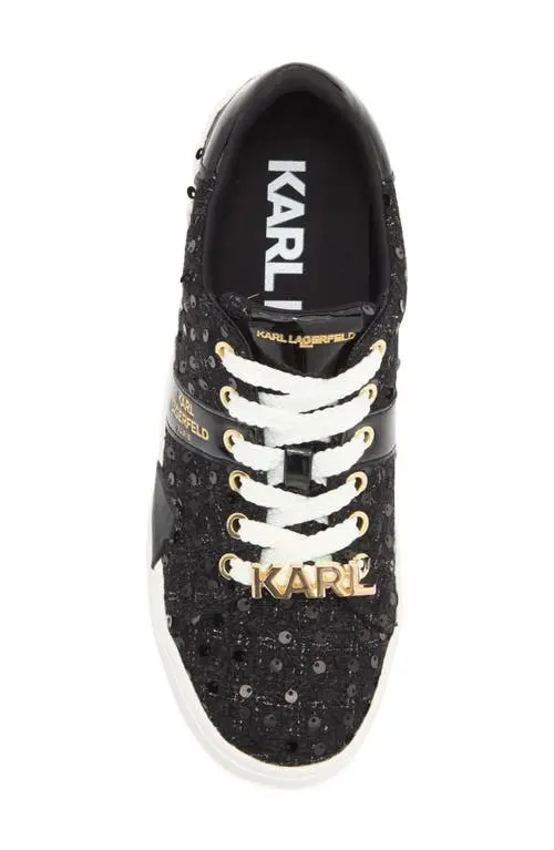 Karl Lagerfeld Paris Mablyn Lace-up Sneaker - Black