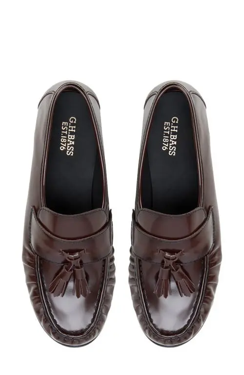 G.H.BASS Anita Leather Tassel Loafer - Medium Brown