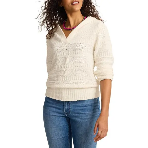 Tommy Bahama Paradise Isle Chenille Hoodie Sweater - Coconut