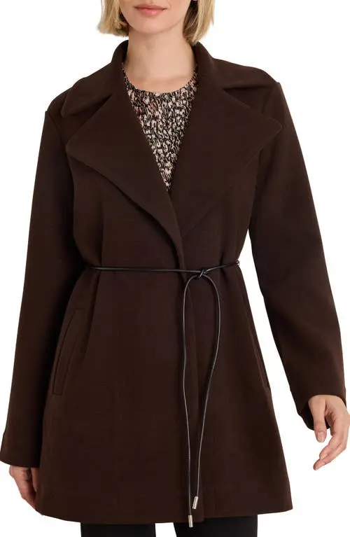 NIC+ZOE Knit Twill Wrap Jacket - Java