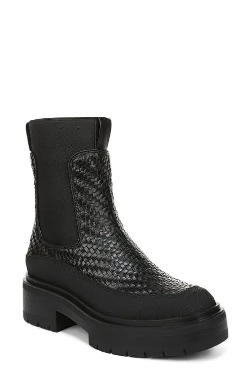 Sam Edelman Linn Weave Chelsea Boot - Black