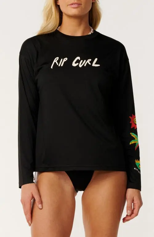 Rip Curl Nova Era Surflite Long Sleeve Rashguard - Black