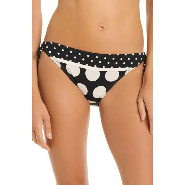 BLEU BY ROD BEATTIE Full Coverage Side Tie Hipster Bikini Bottoms - Black