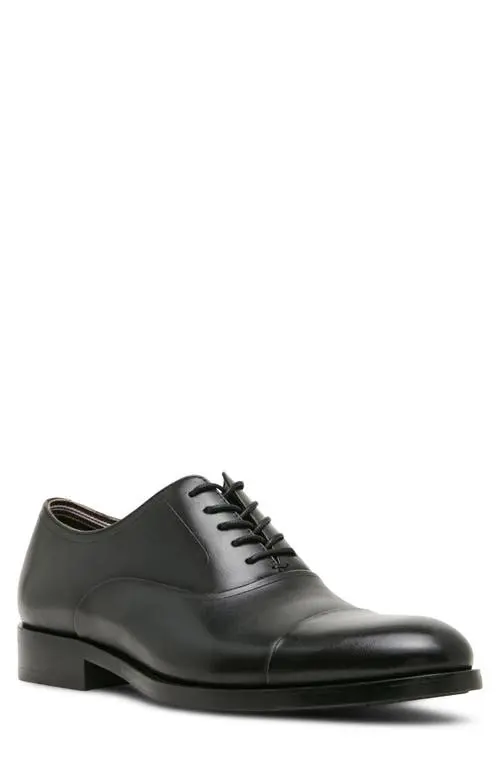 Steve Madden Hallifax Leather Cap Toe Oxford - Black Leather