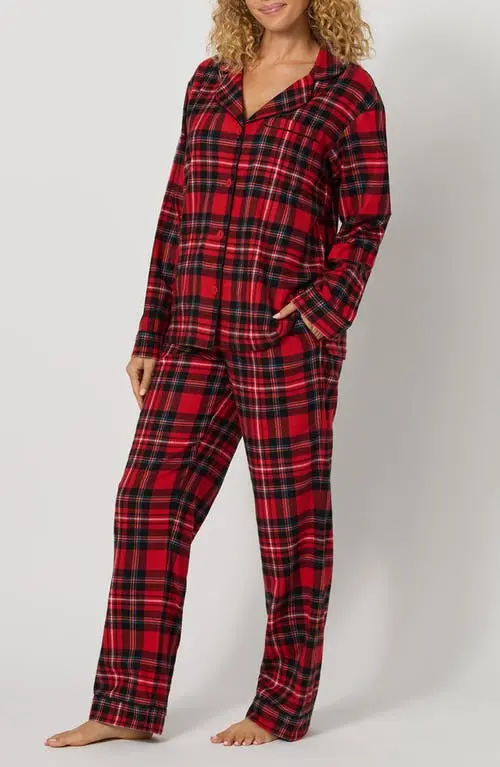 BEDHEAD PAJAMAS Print Organic Cotton Flannel Pajamas - Fireside Plaid