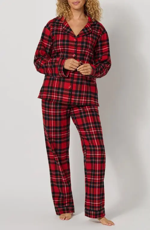 BEDHEAD PAJAMAS Print Organic Cotton Flannel Pajamas - Fireside Plaid