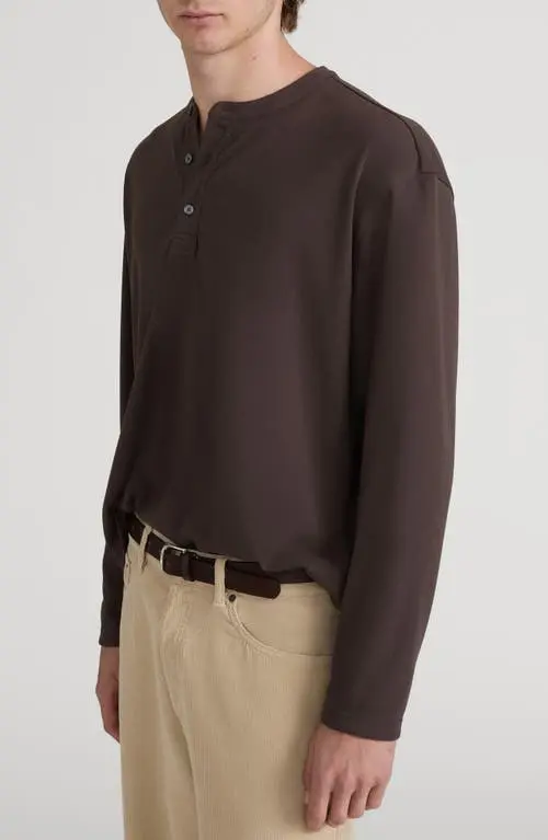 FRAME Long Sleeve Cotton Henley