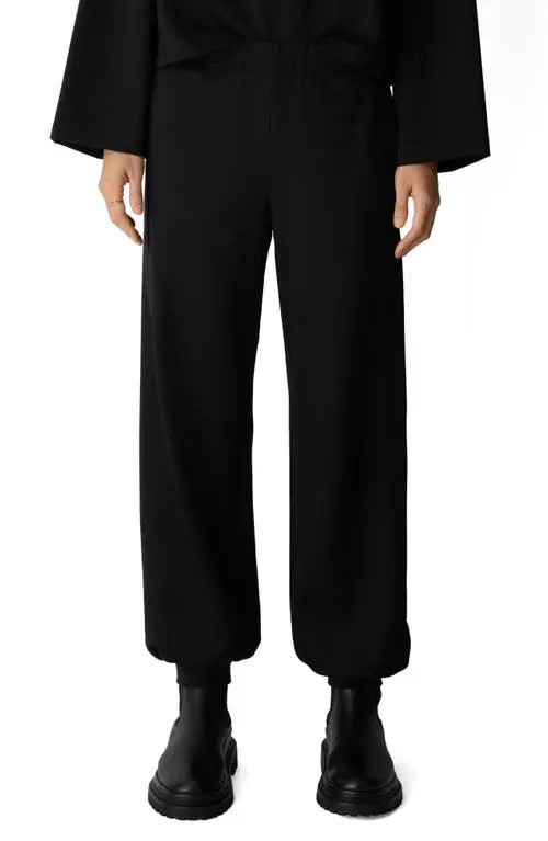 Eileen Fisher Ponte Ankle Jogger Pants - Black