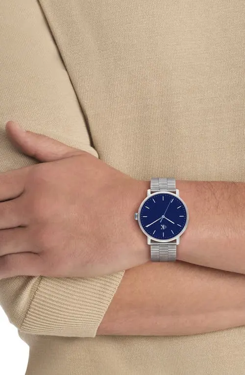 Calvin Klein Real Mesh Strap Watch - Navy