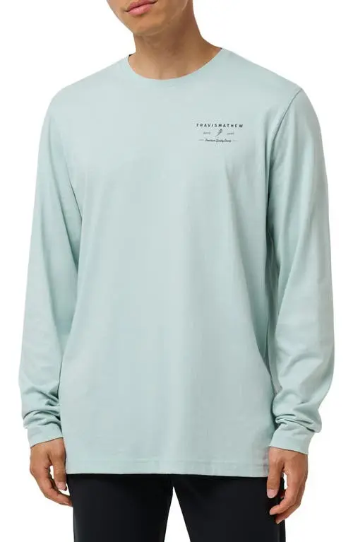 Travis Mathew Tidal Treasure Long Sleeve Cotton Graphic T-shirt - Ether