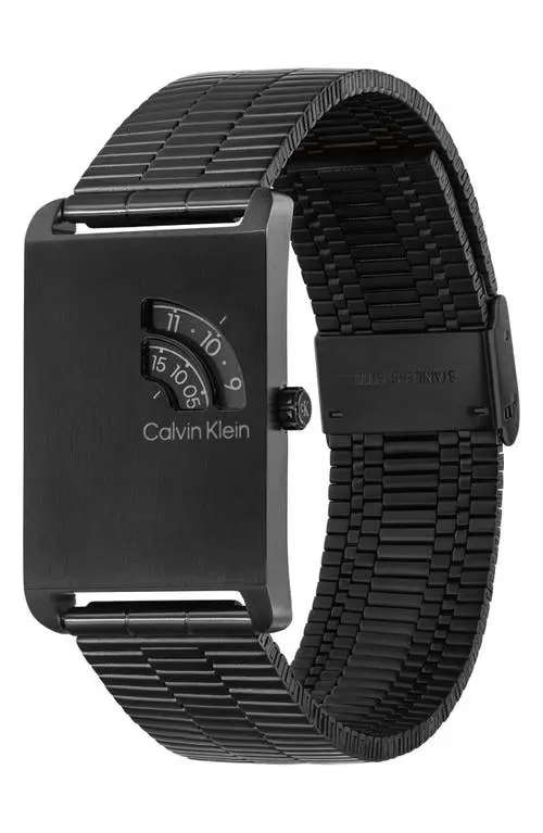 Calvin Klein Dapper Quartz Mesh Strap Watch - Black