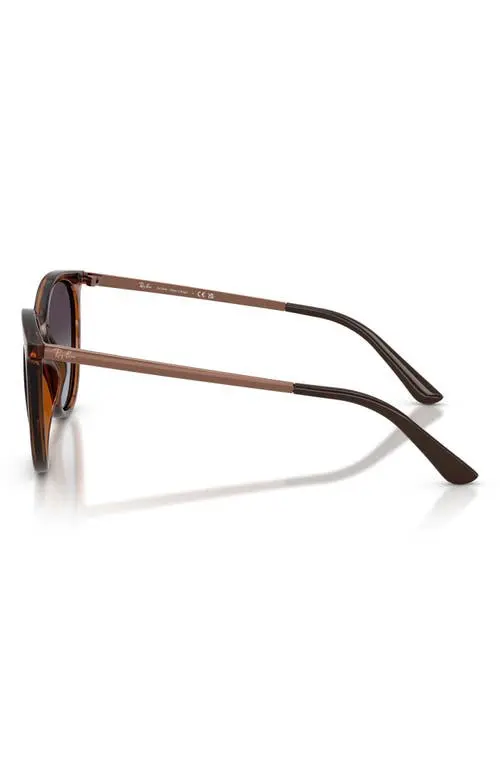 Ray-ban Rb4464l 54mm Gradient Round Sunglasses - Havana/grey