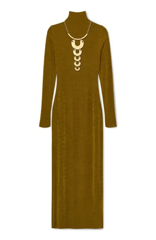 REISS Zaza Long Sleeve Turtleneck Maxi Dress
