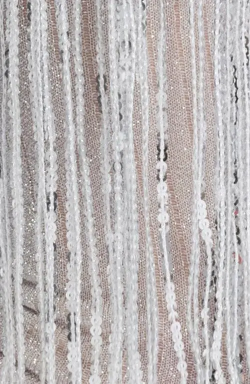 HIGH HEEL JUNGLE Stevie Metallic Sequin Fringe Crew Socks