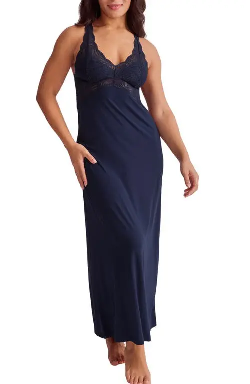 Fleur't Belle Époque Lace Detail Gown - Ink