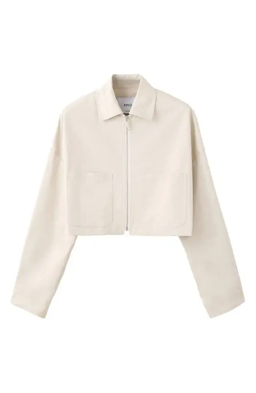 Mango Patch Pocket Crop Jacket