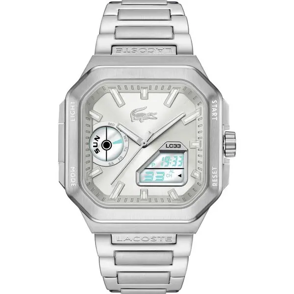 Lacoste Lc33 Square Bracelet Watch - Silver