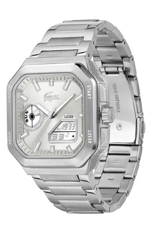 Lacoste Lc33 Square Bracelet Watch - Silver