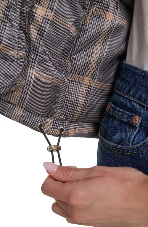 Cole Haan Plaid Down & Feather Fill Puffer Jacket