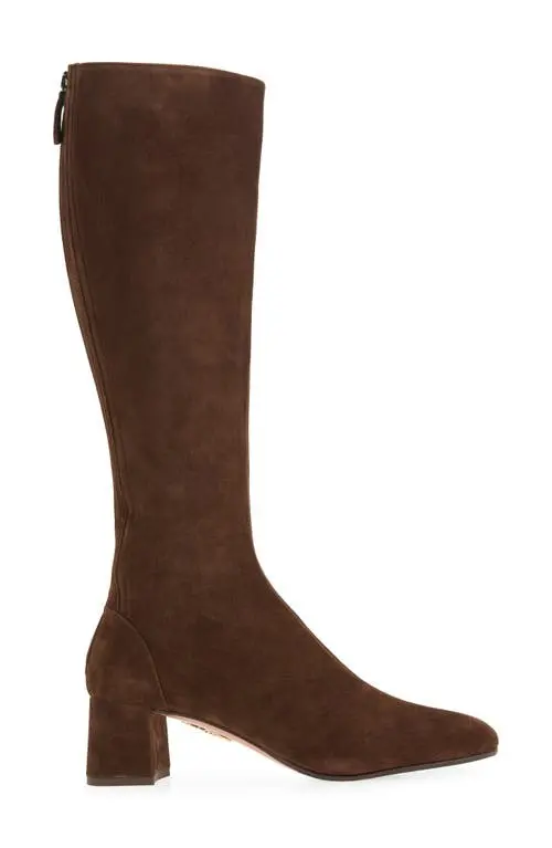 AQUAZZURA Saint Honore Suede Knee High Boot