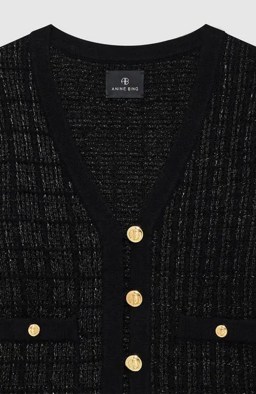 ANINE BING Tessa Tweed Cardigan