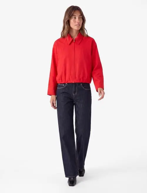 Koton Long Sleeve Colla Oversized Bomber Jacket