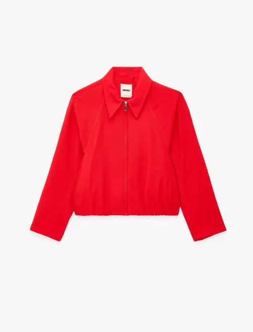 Koton Long Sleeve Colla Oversized Bomber Jacket