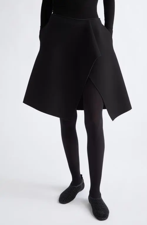 TOTEME Slit Scuba Knit Skirt - Black