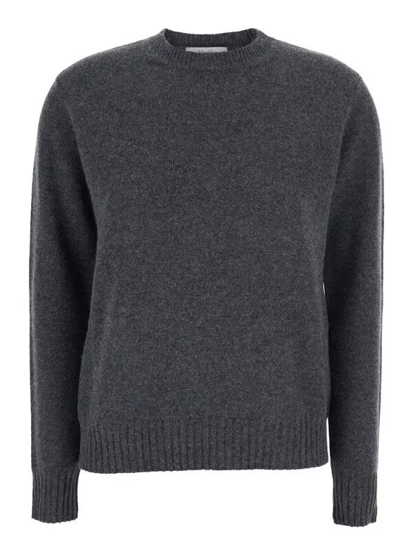 Max Mara V-neck Long Sleeve Wool Sweater For - Gray