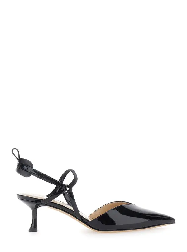 Fendi Colibrì Décolleté With Low Heel And Pointed Design In Leather For - Fqa Nero