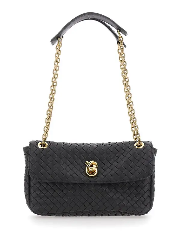 Bottega Veneta Madison' Brown Crossbody Bag With Sliding Strap And Intrecciato Motif In Leather For - Multicolor