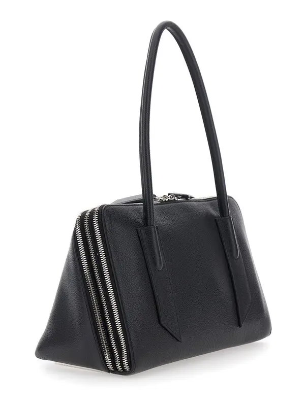 Attico L'altra Di Milano Grained Leather - Black