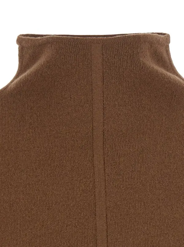 Max Mara Mxs Giglio Knit Sweater With Long Sleeves And V-neck In Beige For - Multicolor