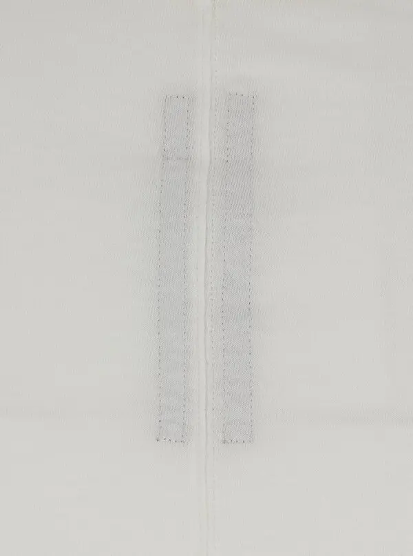 Rick Owens Essential Cropped T-shirt In White Fabric For