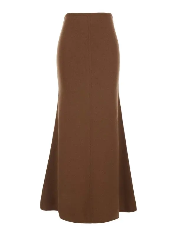 Max Mara Mxs Piuma Knit Skirt Midi Skirt In Beige - Multicolor