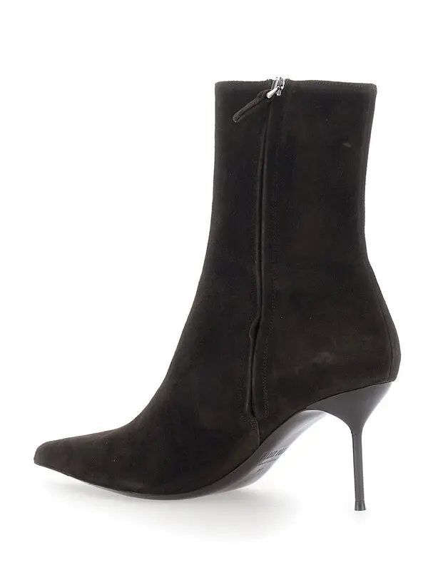 Paris Texas Lidia Ankle Boot 70 Brown Ankle Boots With Heel And Zip