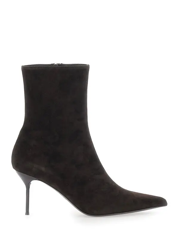 Paris Texas Lidia Ankle Boot 70 Brown Ankle Boots With Heel And Zip - Multicolor