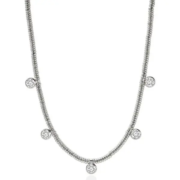 John Hardy Jh Lovestruck Lab Grown Diamond Heishi Station Necklace - Silver