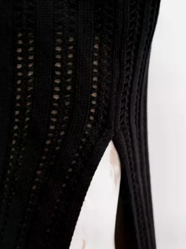 Dkny Side-slit Knitted Midi Skirt