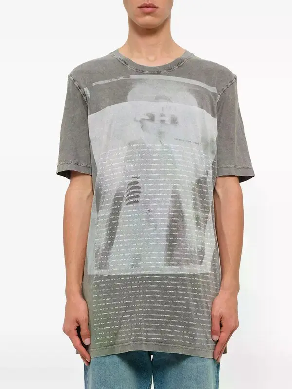 11 BY BORIS BIDJAN SABERI Dye-pattern Graphic-print T-shirt