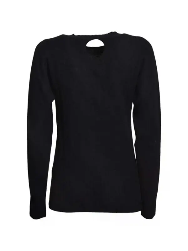 SOLOTRE Cut-out Detail Sweater - Black