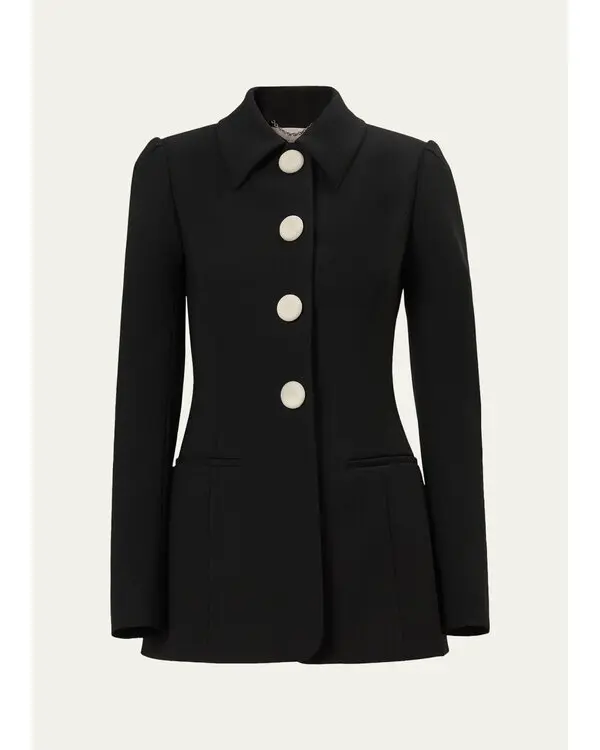 Carolina Herrera Long-sleeve Stretch Wool Jacket