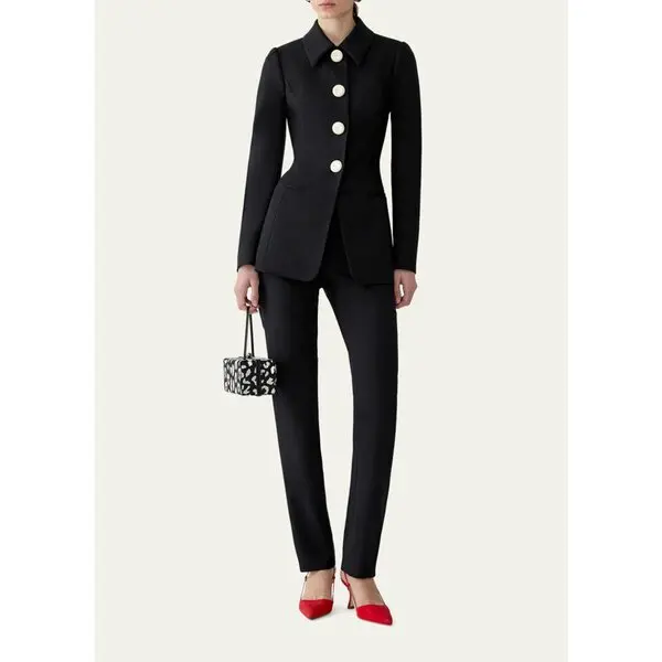 Carolina Herrera Long-sleeve Stretch Wool Jacket