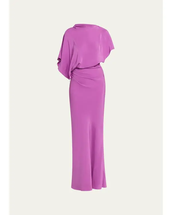 Christopher Esber Backless Draped Satin Dress
