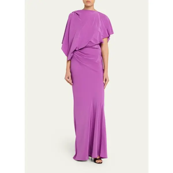 Christopher Esber Backless Draped Satin Dress